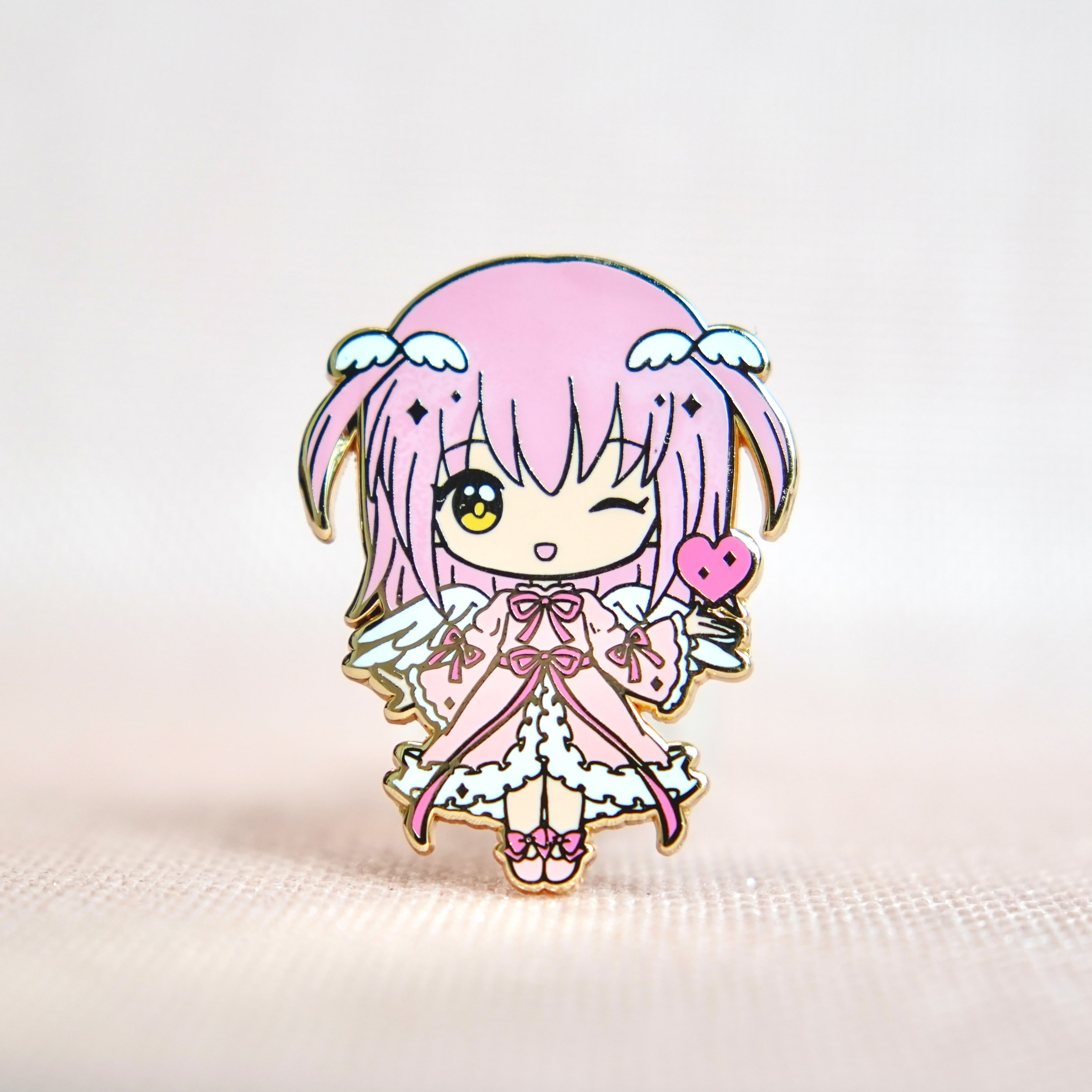Shugo Chara Classic Magical Girls Enamel Pin – Amulet Angel | Komaki Store