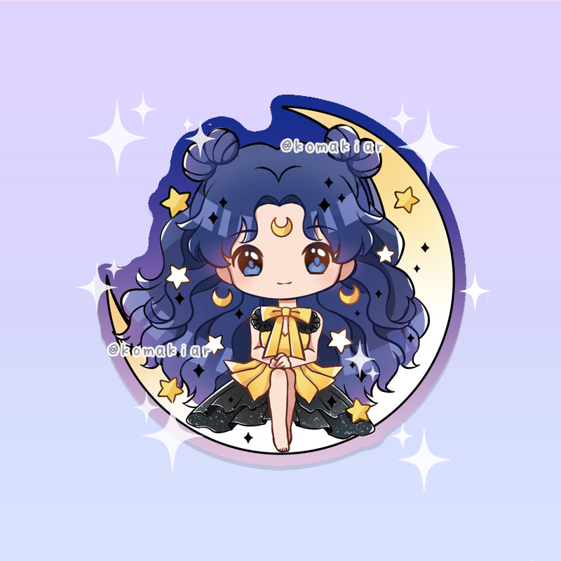Luna on the Moon Sticker – Moonie Series | Komaki Store